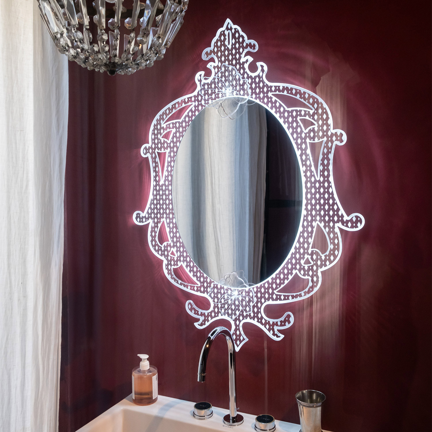 Vesta Home Specchio da parete cornice in plexiglass in stile barocco ...