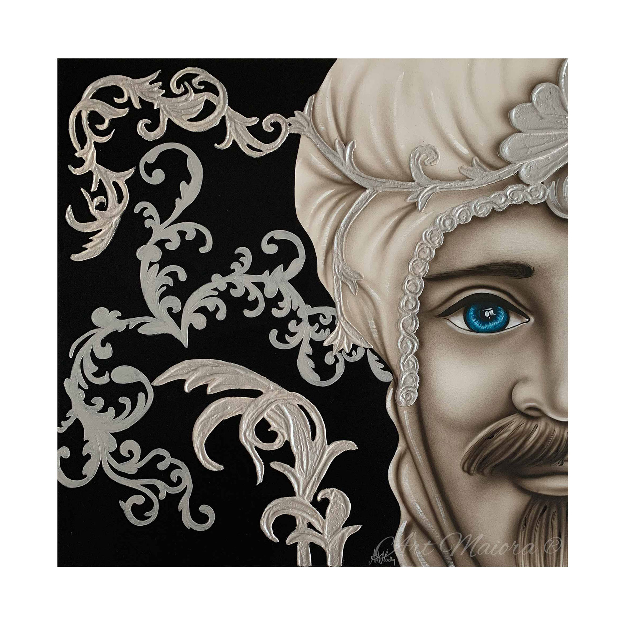 Esalta la tua casa con il Set 2 Quadri Mori King 80x80 dipinti a mano ...